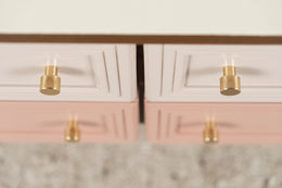 Vintage Kommode Schubladenkommode Sideboard Rosa Altrosa Holz Nuss Gol ...