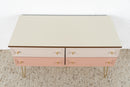 Vintage Kommode Schubladenkommode Sideboard Rosa Altrosa Holz Nuss Gol ...