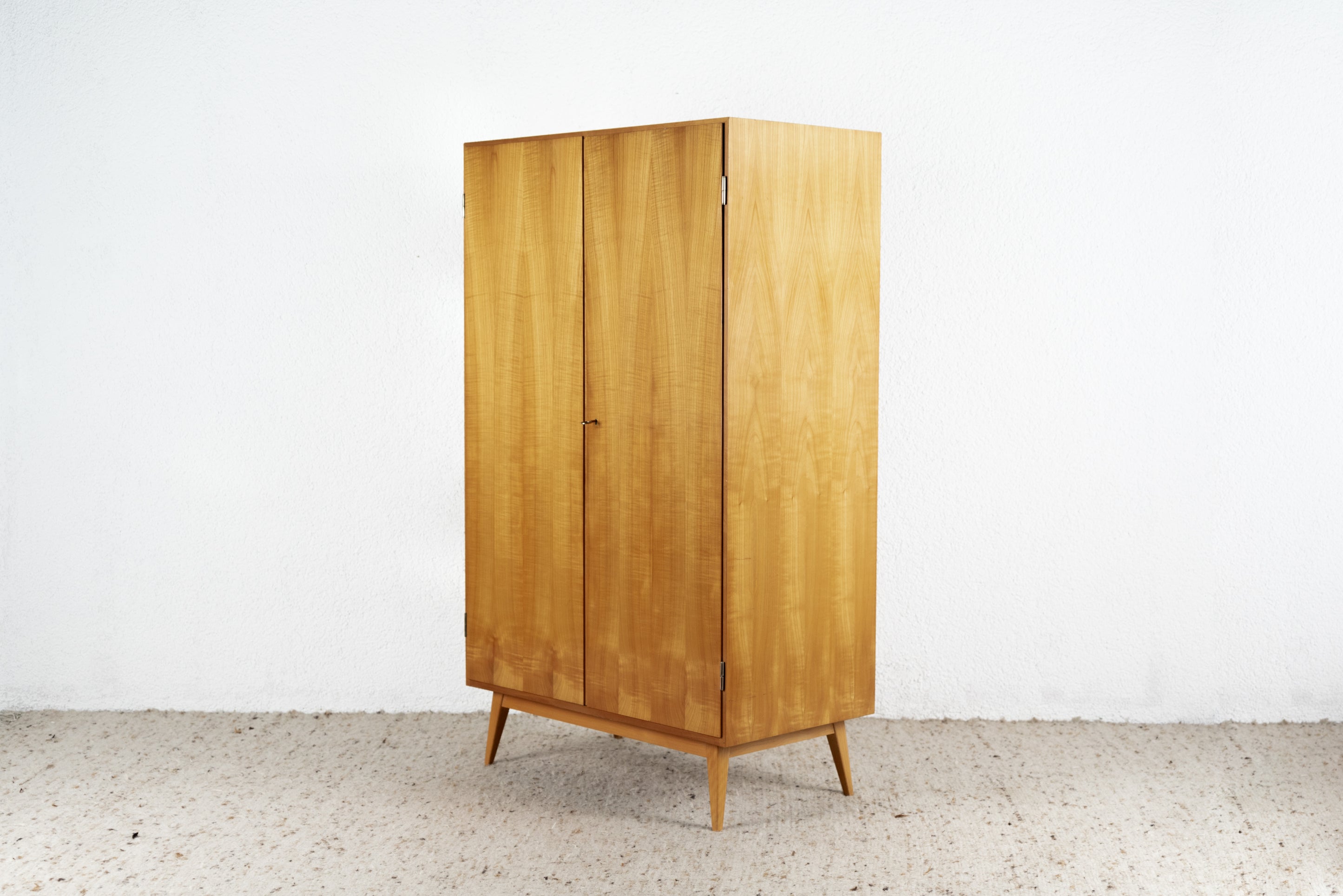 Vintage Schrank Kleiderschrank Mid Century Holz DDR 1960er 60s Kommode ...